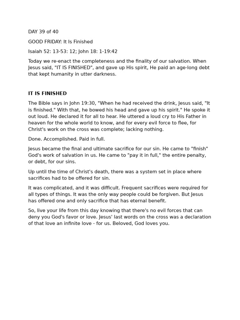 Good Friday | PDF