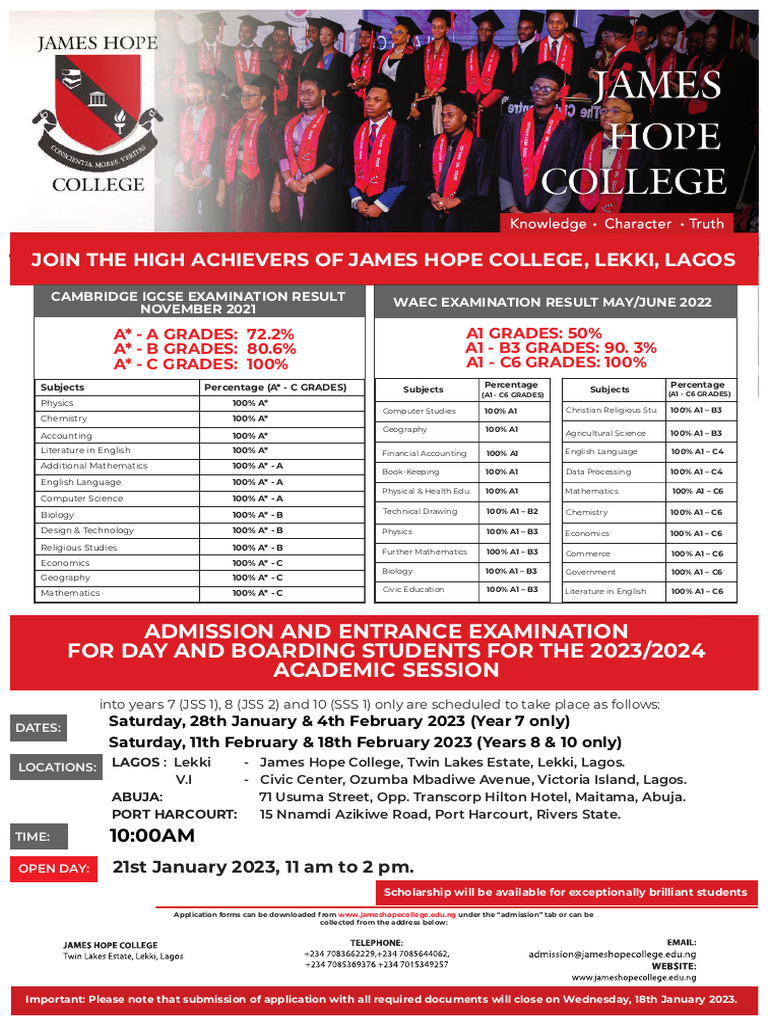 James Hope College Ad Yr 7 8 10 Nov 2022 | PDF | Science