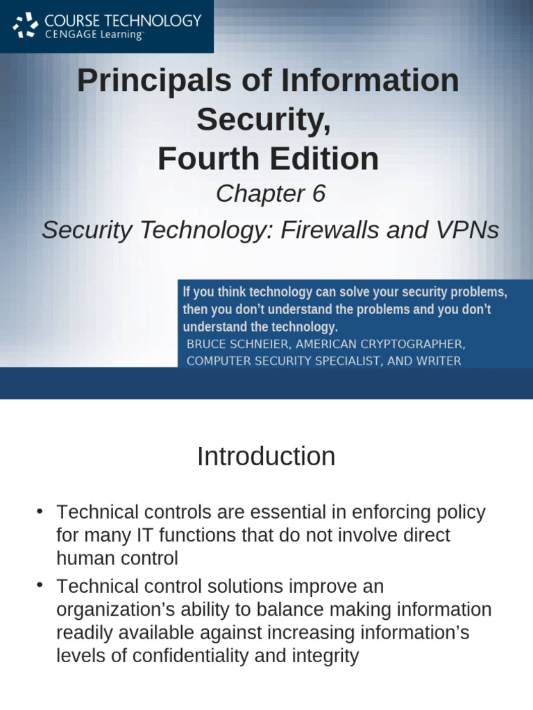 Ch06 - Security Technology | PDF | Firewall (Computing) | Virtual Private Network