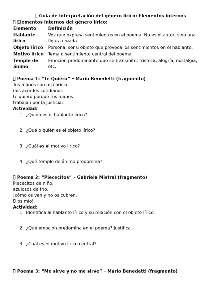 Género Lírico Epja | PDF