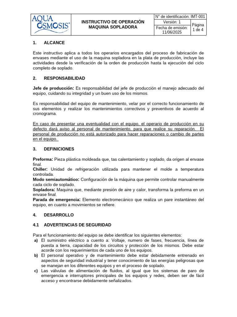 Imt-001 Instructvo Maquina Sopladora | PDF | Refrigeración | Ingeniería ...