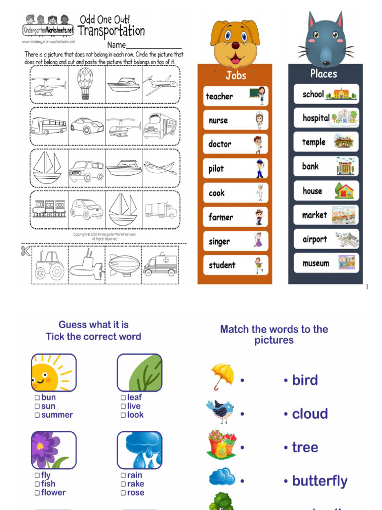 English For Kindergarten Pt2 | PDF