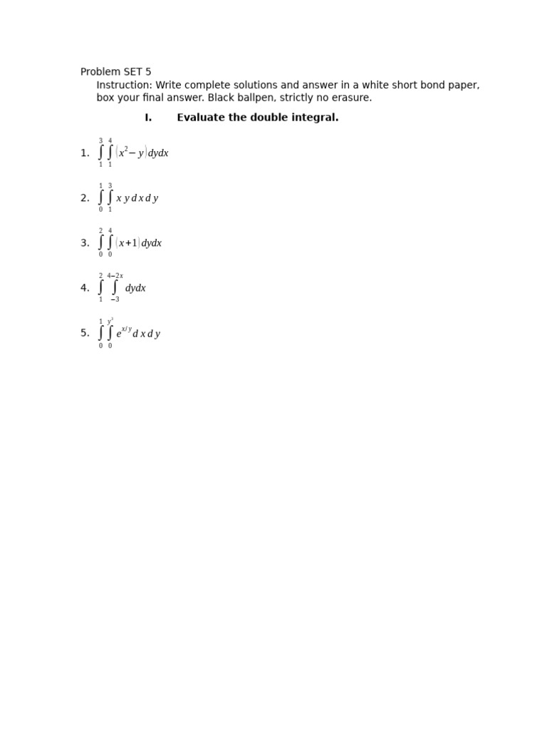 Problem Set 5 - Finals | PDF