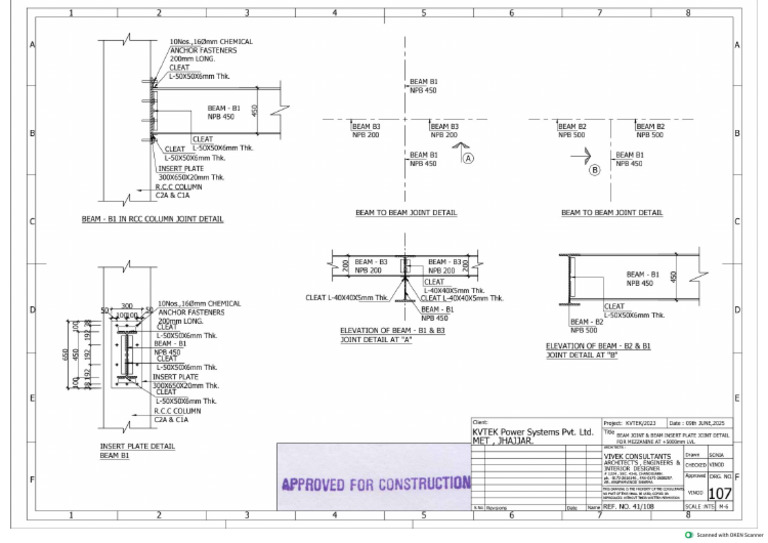 # 107 Beam Joint & Beam Insert Plate Joint Detail For Mezzanine at ...
