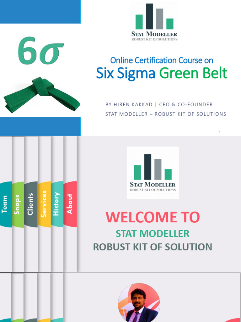 Six Sigma Green Belt Presentation-Stat Modeller | PDF | Six Sigma ...