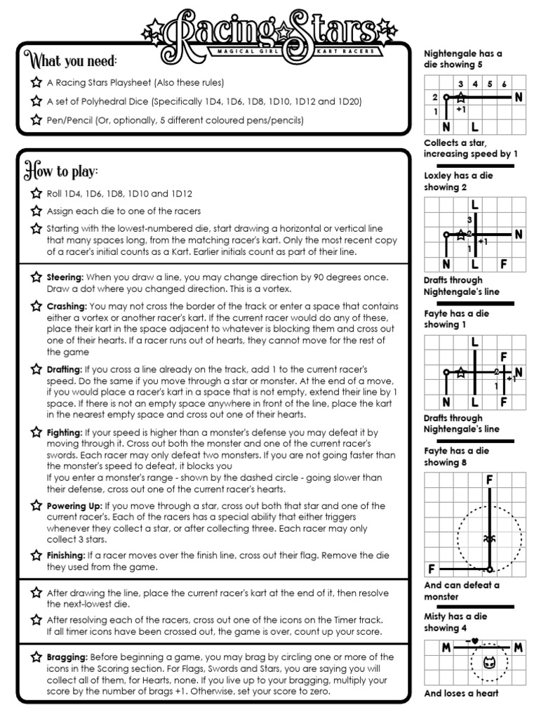 Kart Racing Game Rules and Mechanics | PDF