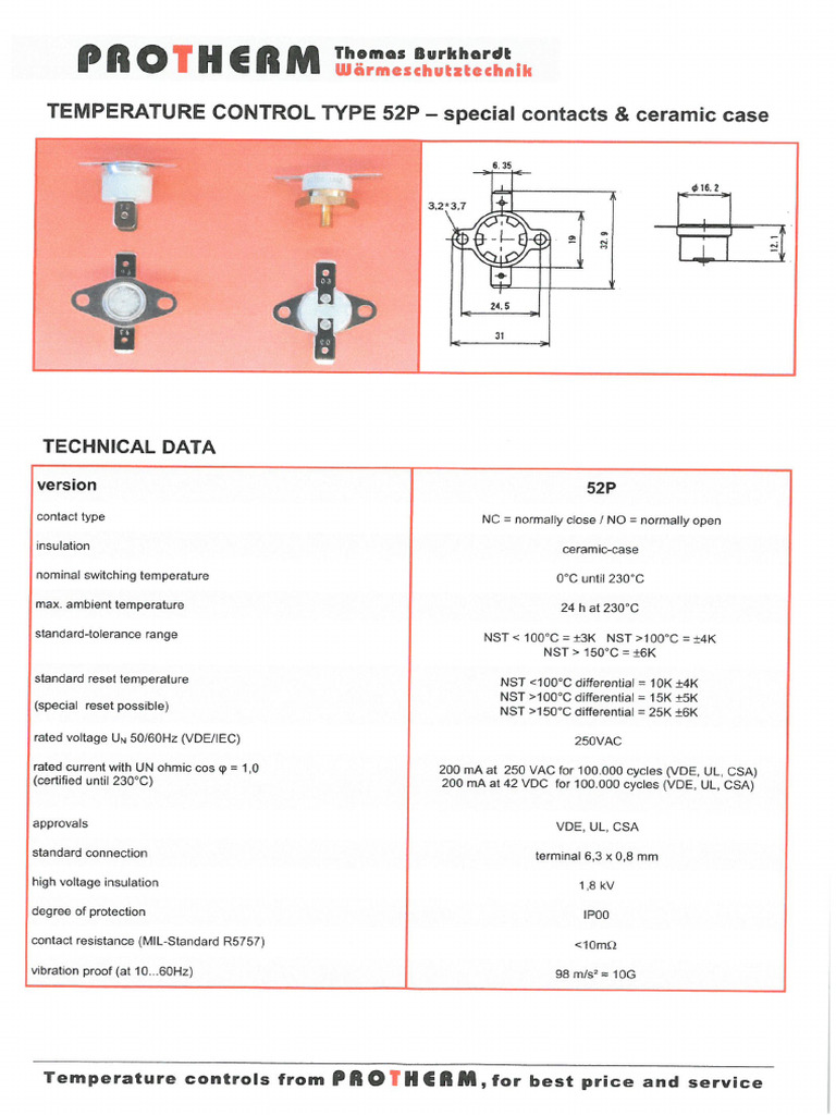 52P8593 Temperature Control | PDF