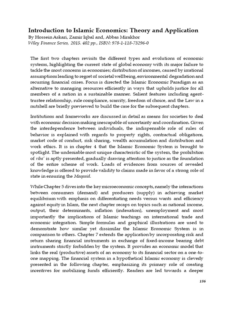 Islamic Economics: Theory and Practice | PDF | Monetary Policy | Economics
