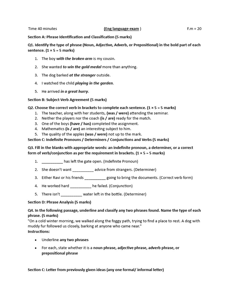 Eng Language Exam 2nd | PDF