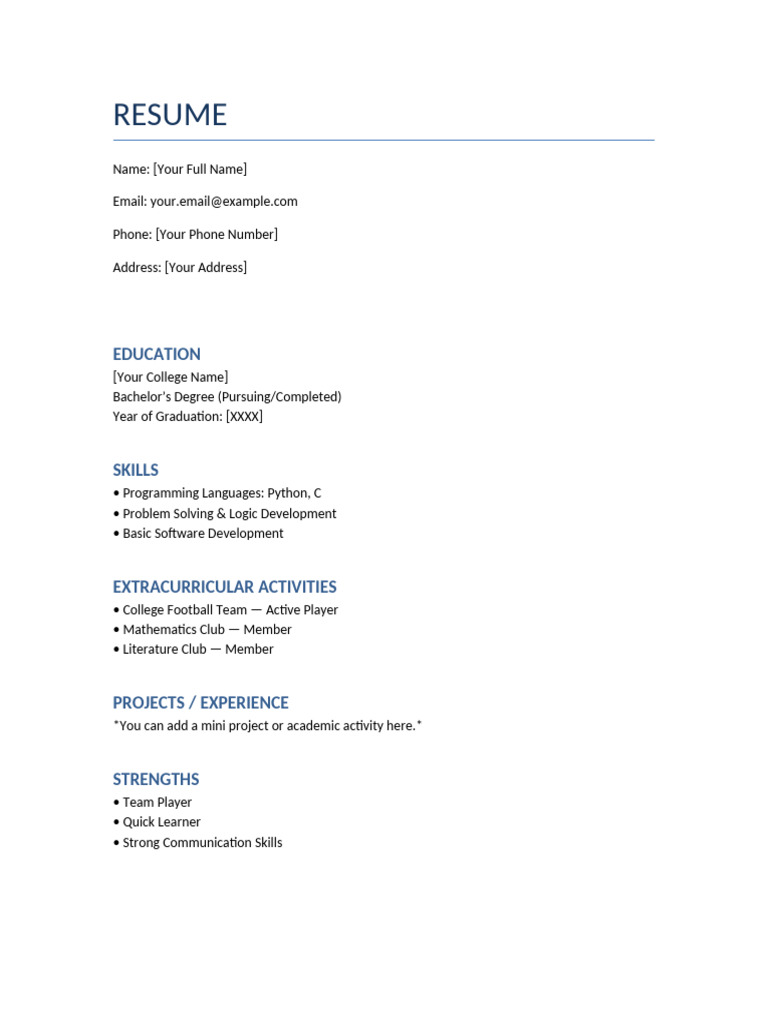 Sample Resume | PDF