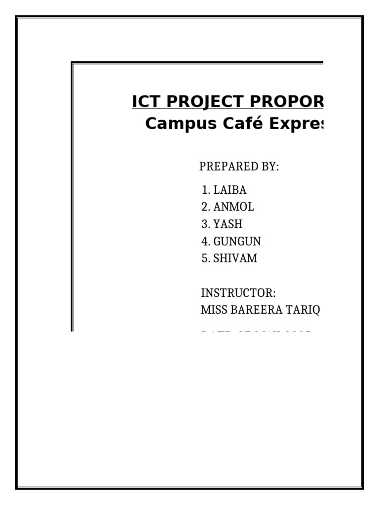 Ict Projrct Proposal | PDF