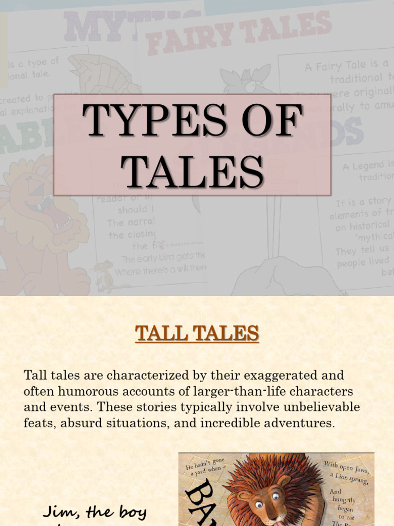 Types of Traditional Tales Explained | PDF