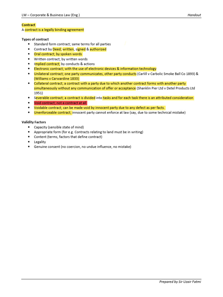 Understanding Contract Law Essentials | PDF | Breach Of Contract ...
