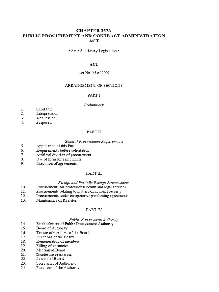Public Procurement Act Overview | PDF | Procurement | Justice