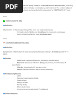 Acute and Chronic Polysinusitis Overview | PDF | Human Nose | Medical ...