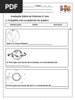 Revisão Ciências P1 e P2 - 2º Bimestre | PDF | Terra | Sol