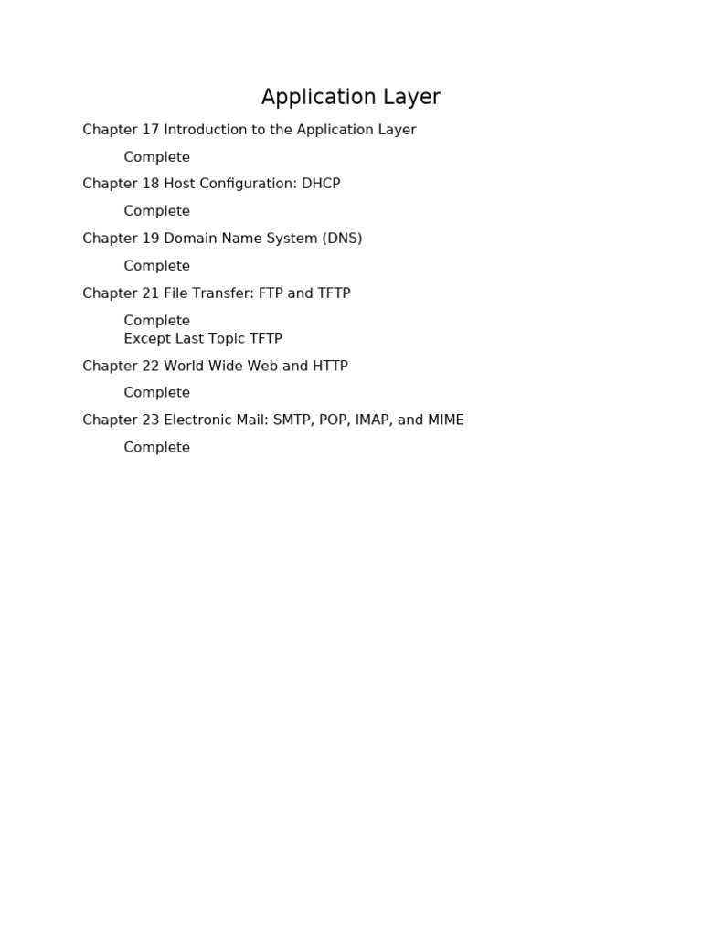 Application Layer Pdf