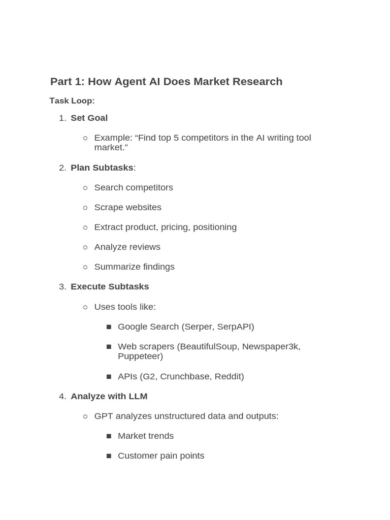 How Agent AI Does Market Research | PDF | Artificial Intelligence ...