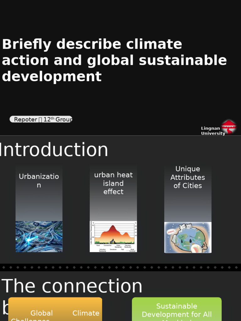 Briefly Describe Climate Action and Global Sustainable Development | PDF