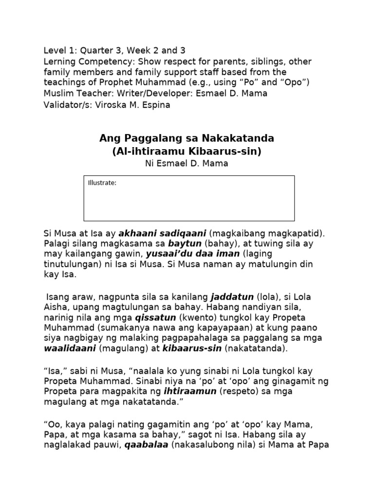 Esmael Mama Gr1 q3 Week2and3 | PDF