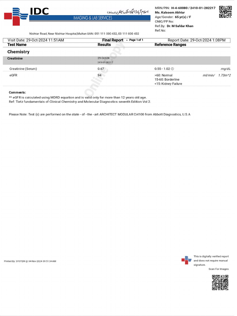 Patient Report PDF | PDF