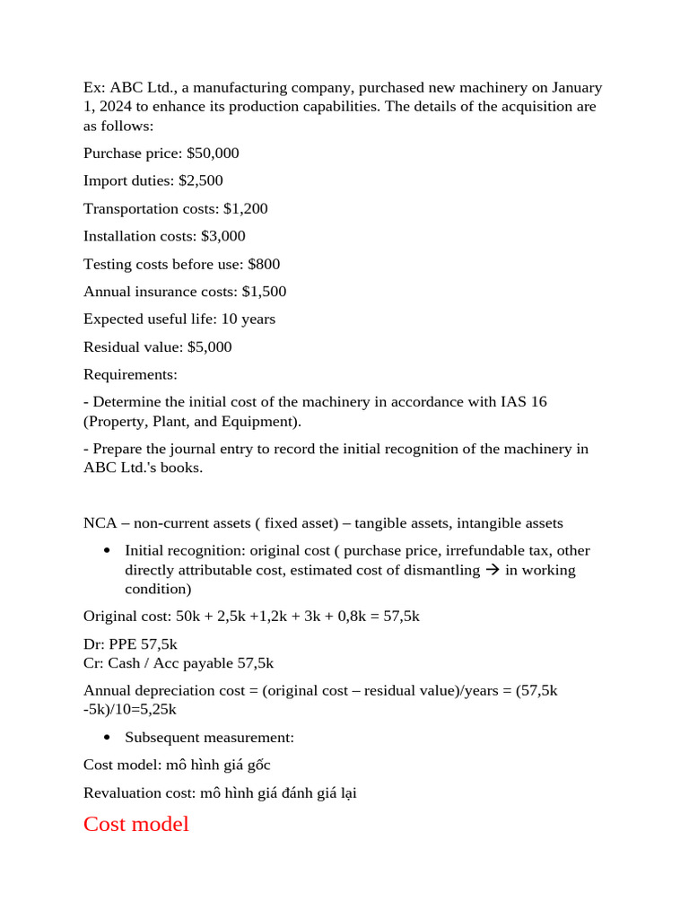Cost Model, Revaluation Model | PDF | Fixed Asset | Capital Budgeting