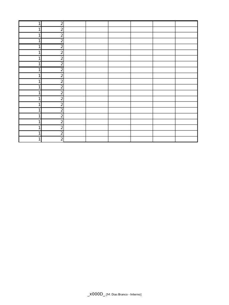 Tabela de Numeros 2 | PDF