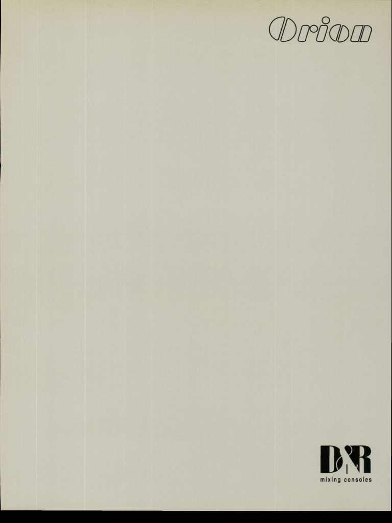 Orion Brochure | PDF | Signal Processing | Electricity