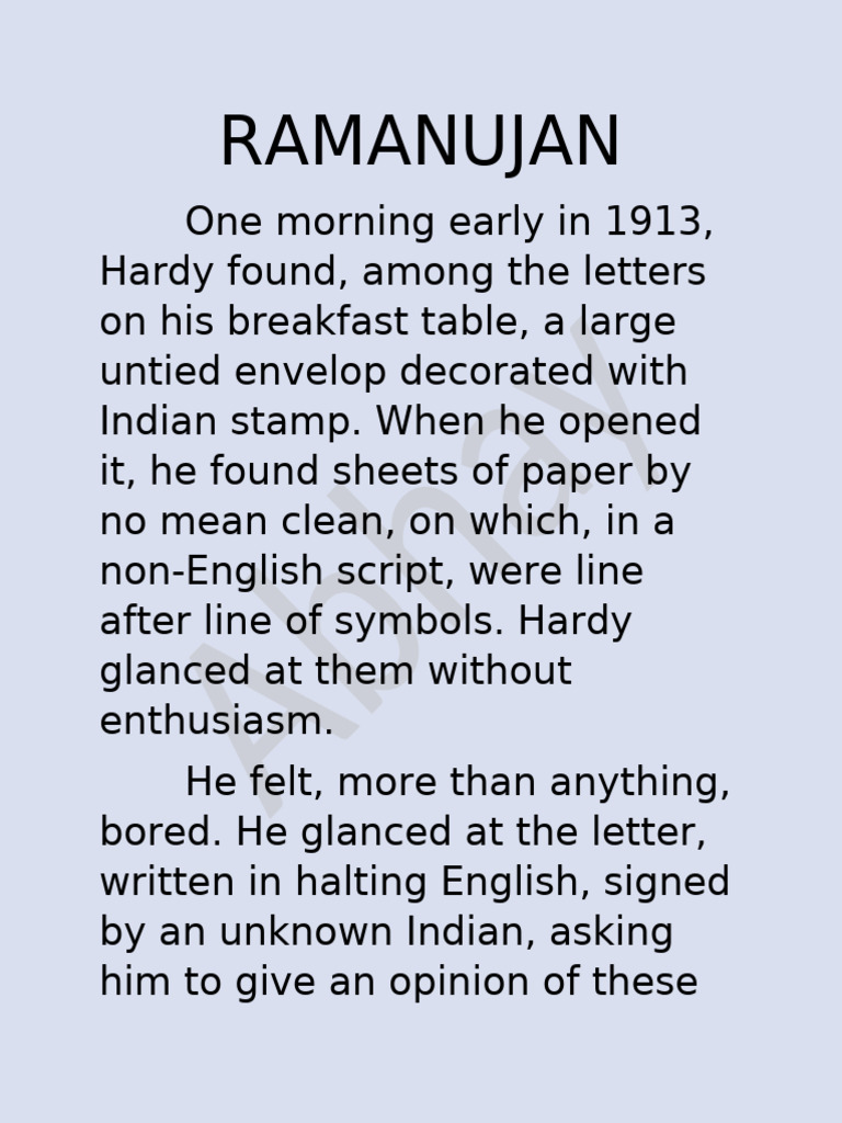 Ramanujan | PDF
