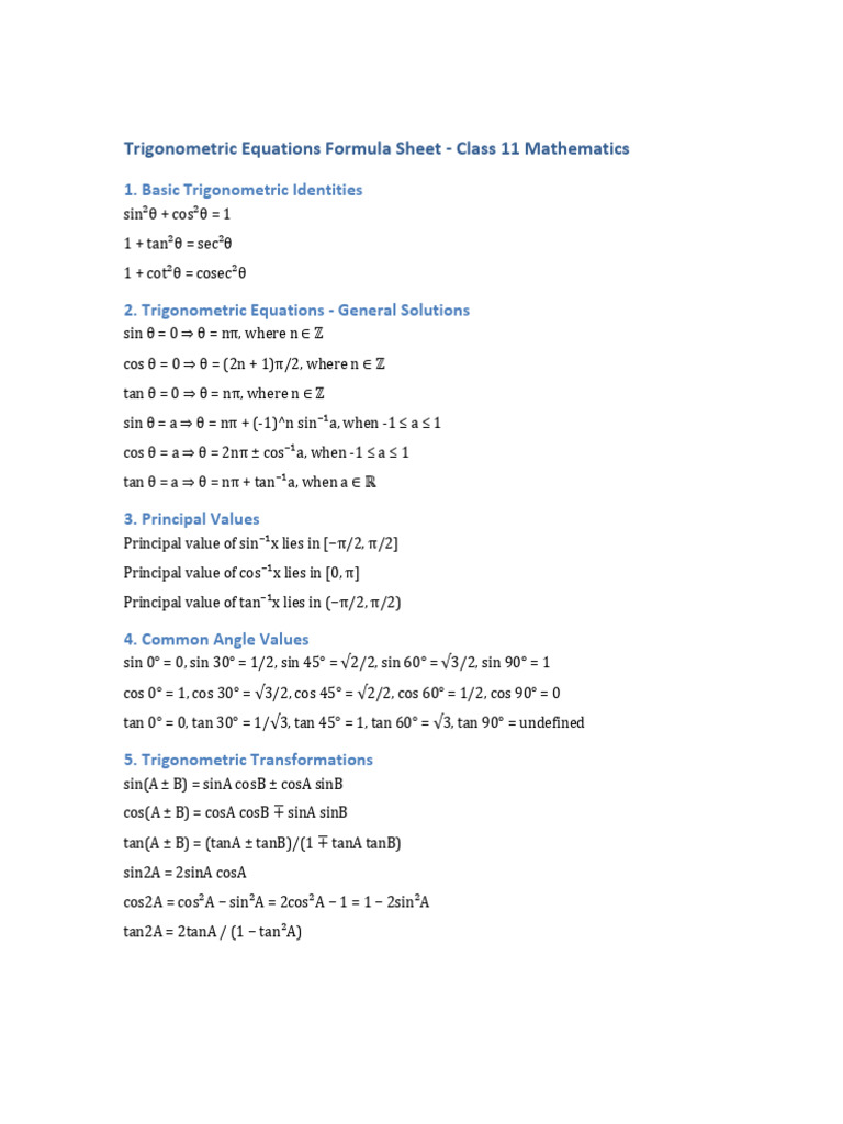 687fb1b29146ed37c3d243f9 - ## - Trigonometric Equation - 250728 ...