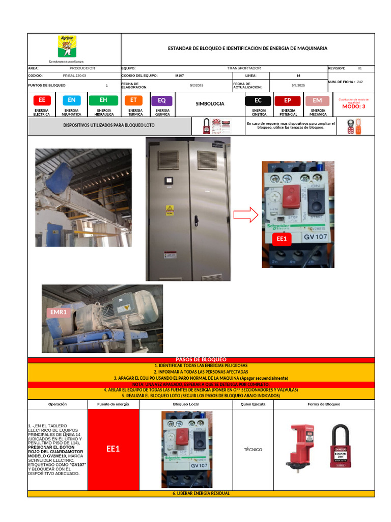 Instructivo Transportador m107 - l14 | PDF