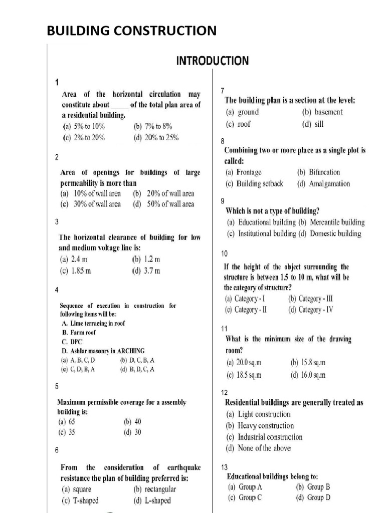 Building Construction | PDF