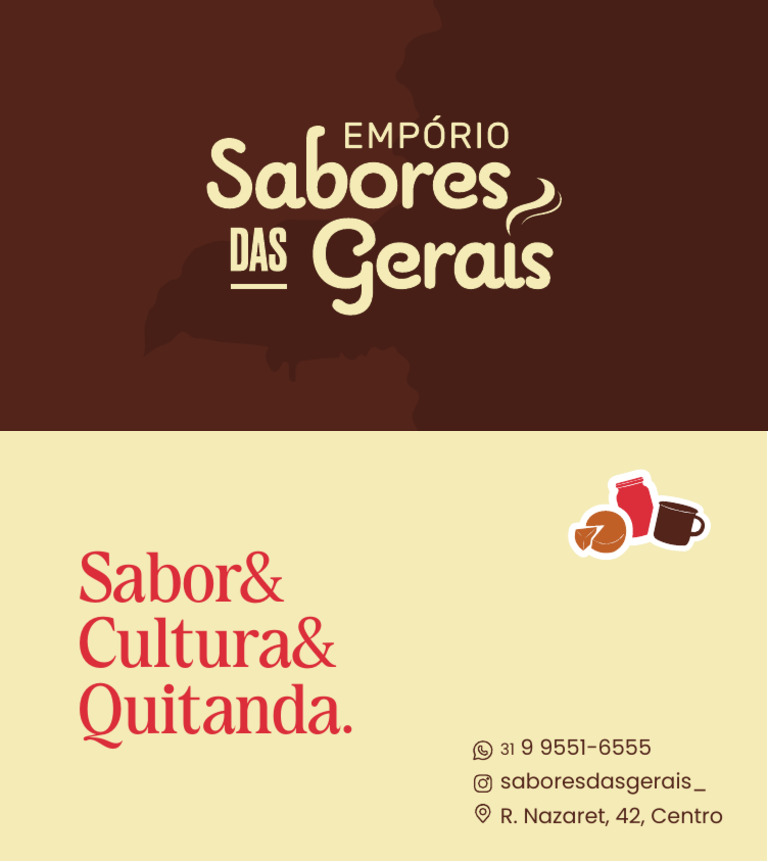 Cart o de Visita Emp Rio Sabores Das Gerais | PDF