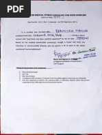 PERFORMA FOR MEDICAL FITNESS CERTIFICATE FOR FOOD HANDLERS ...