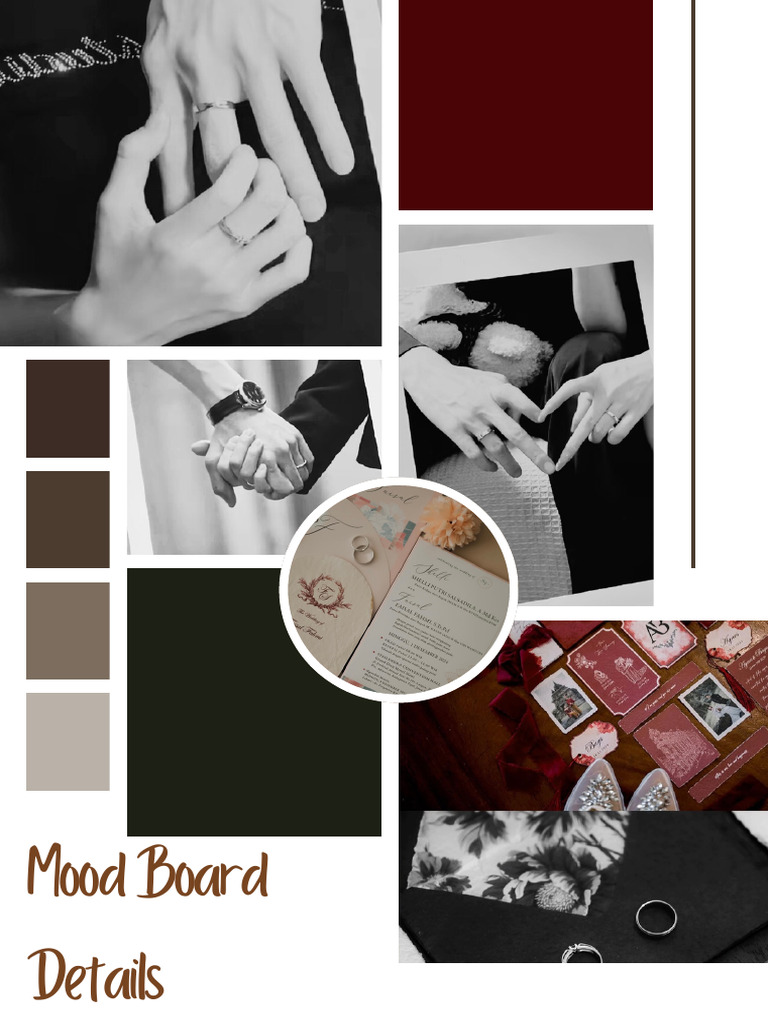Beige Illustrated Mood Board Interior Design A4 PDF | PDF