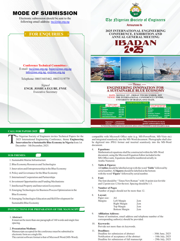 NSE 2025 Conference Call for Papers | PDF | Microsoft Word