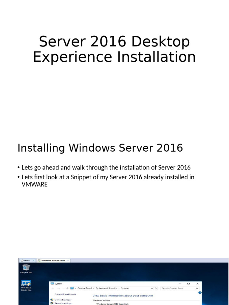1.1 S3L8 Installing With The Desktop Experience | PDF