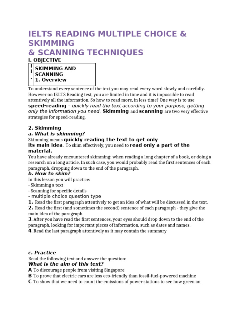 Ielts Reading Multiple Choice Pdf Speed Reading Alzheimer S Disease