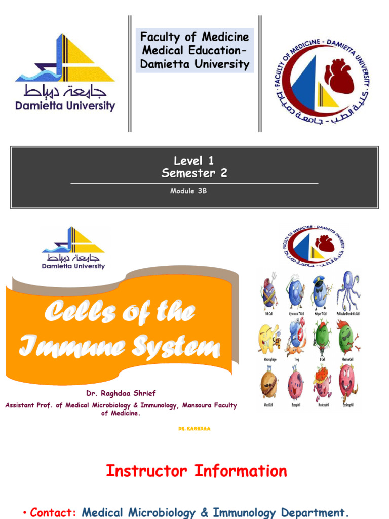 2 - Lecture Immunology, Cells of The Immune System - Sem 2 - Module 3B - RS2021-2022Final | PDF ...