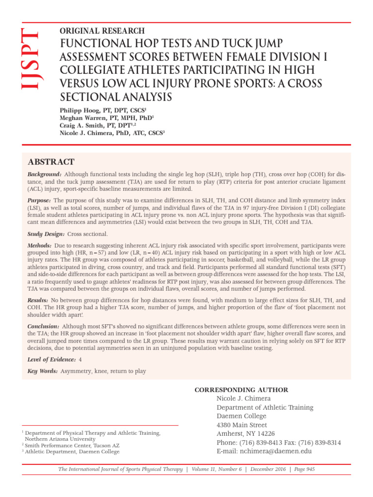 ijspt-11-945 | PDF | Musculoskeletal System