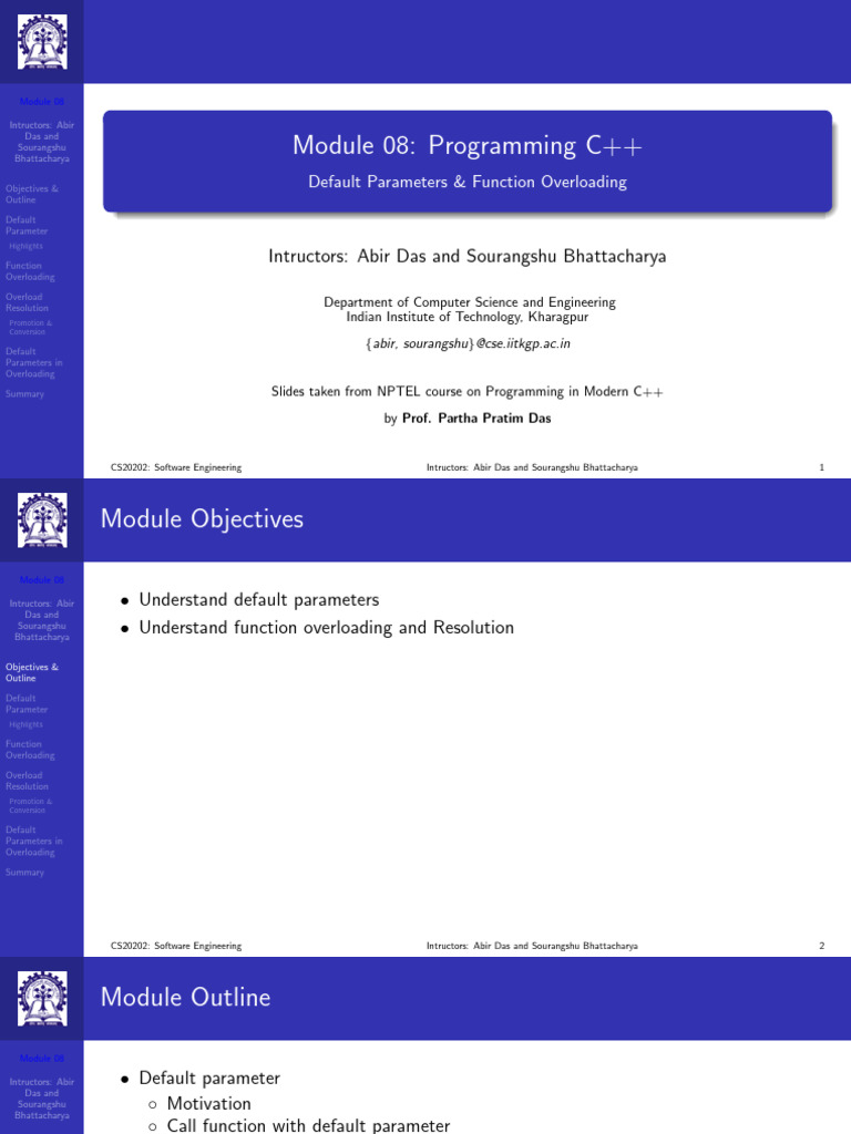 W2 C2 Default Function Overloading | PDF | Parameter (Computer Programming) | Software Engineering