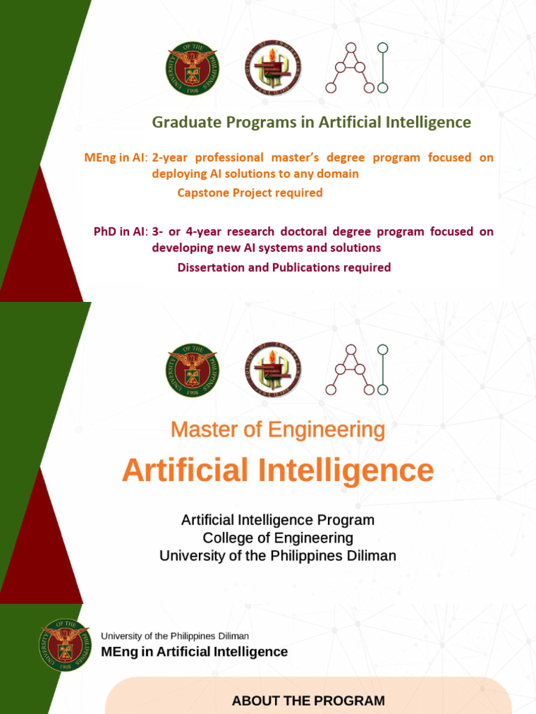UP Diliman AI Graduate Programs Overview | PDF | Artificial ...