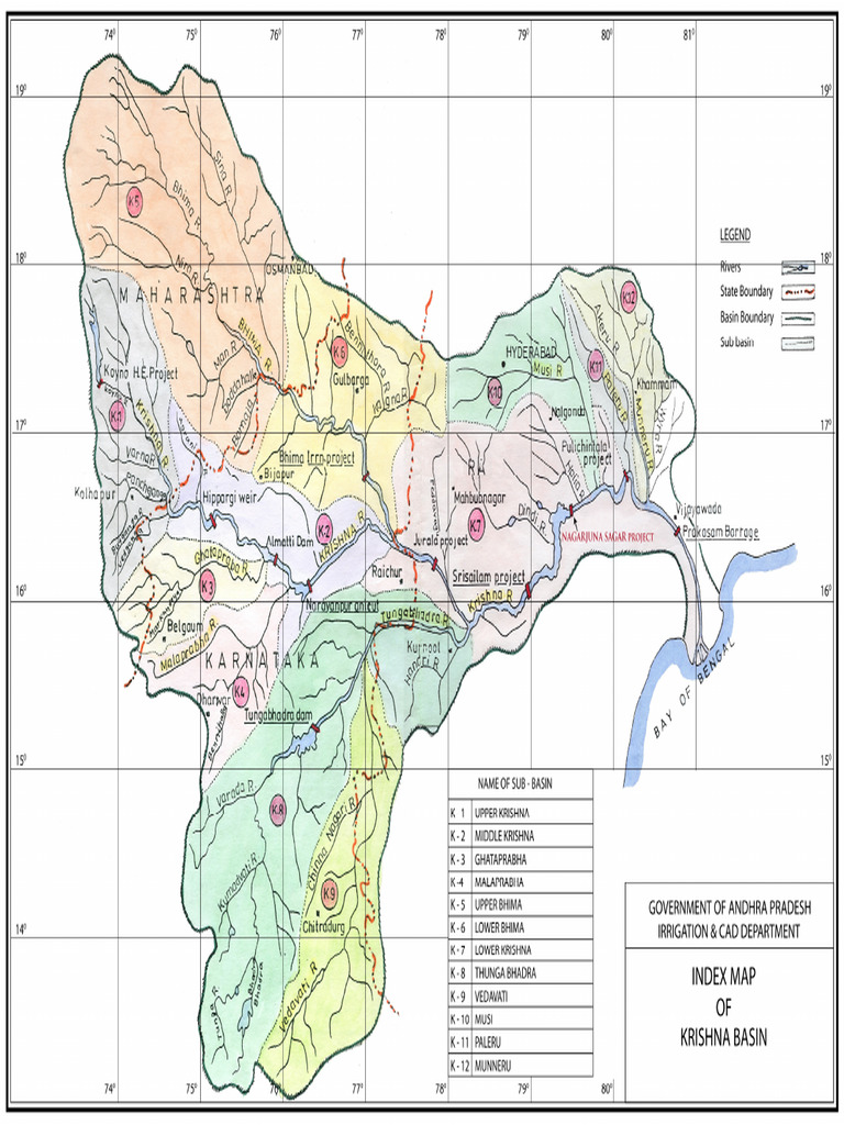 Krishna Basin Map - A4 | PDF