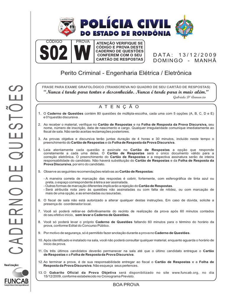 Instruções para Prova Funcab | PDF | Neoliberalismo | Economia