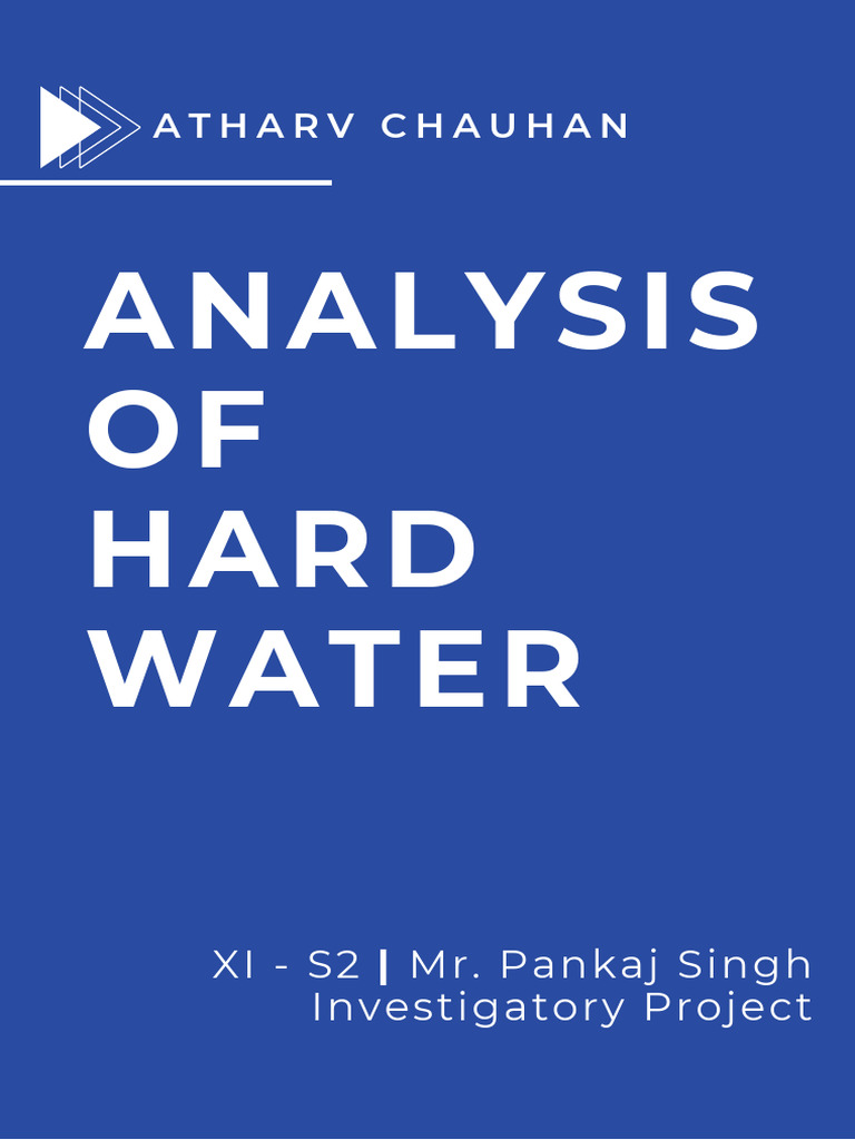 Hard Water Analysis Project Report | PDF | Titration | Chemistry