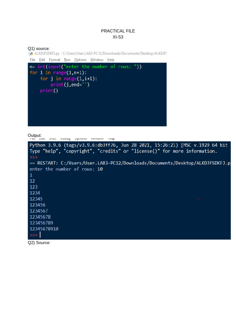 Practicle File - Vidit Seth | PDF