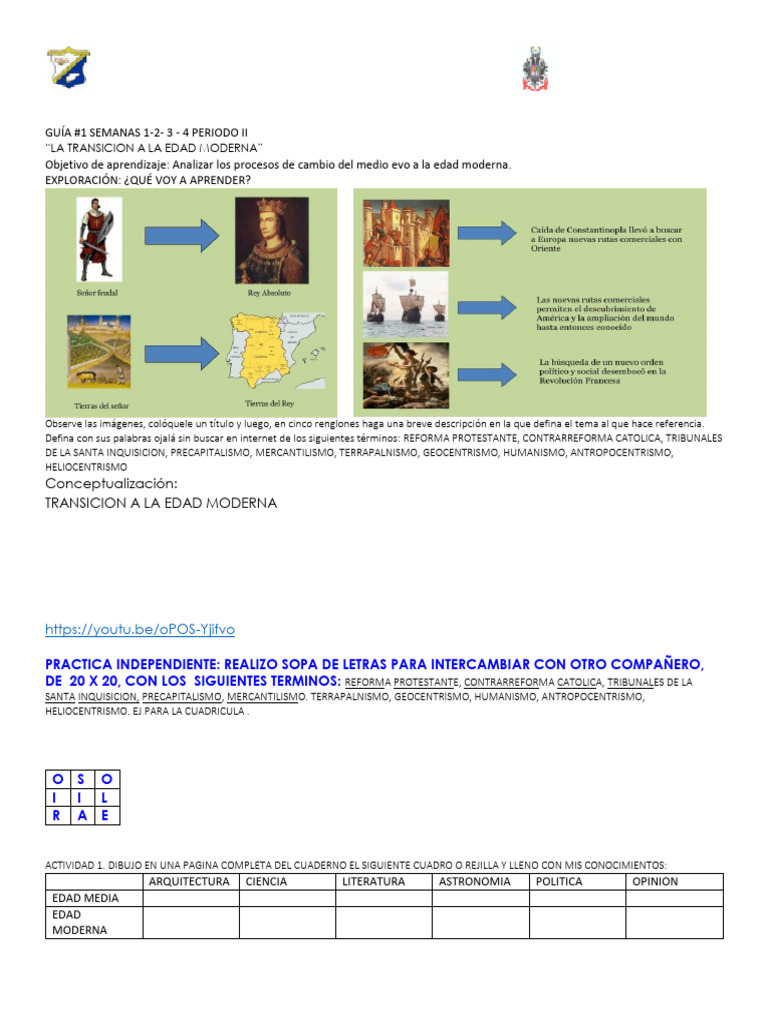 Guia Que Faltaba Septimo Transcion A La Edad Moderna | PDF
