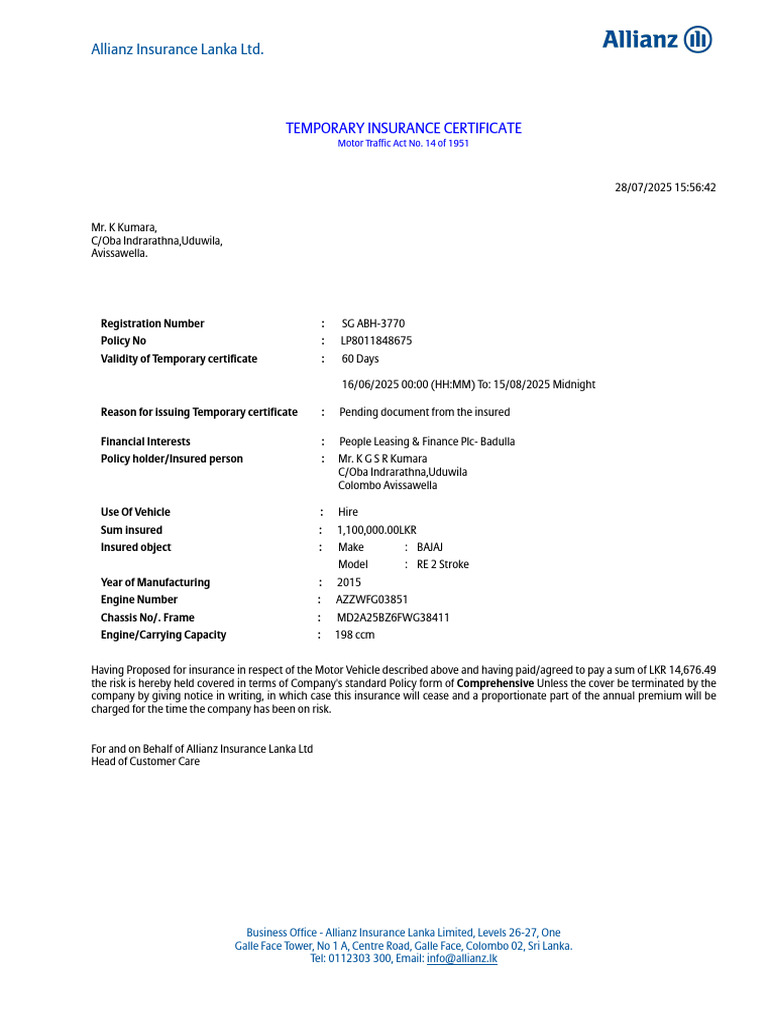 CoverNot ABH-3770 - 250728 - 160402 | PDF | Insurance | Business Law