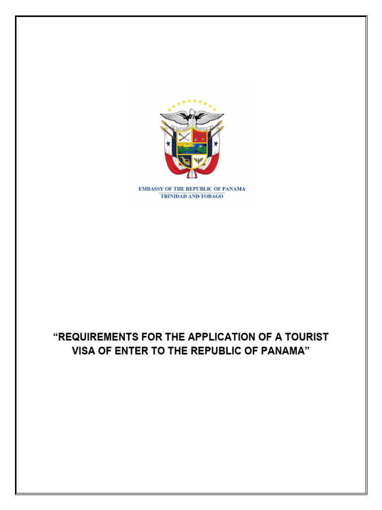 Visa Requirements - Tourist Visa - Republic of Panama - Updated As at ...