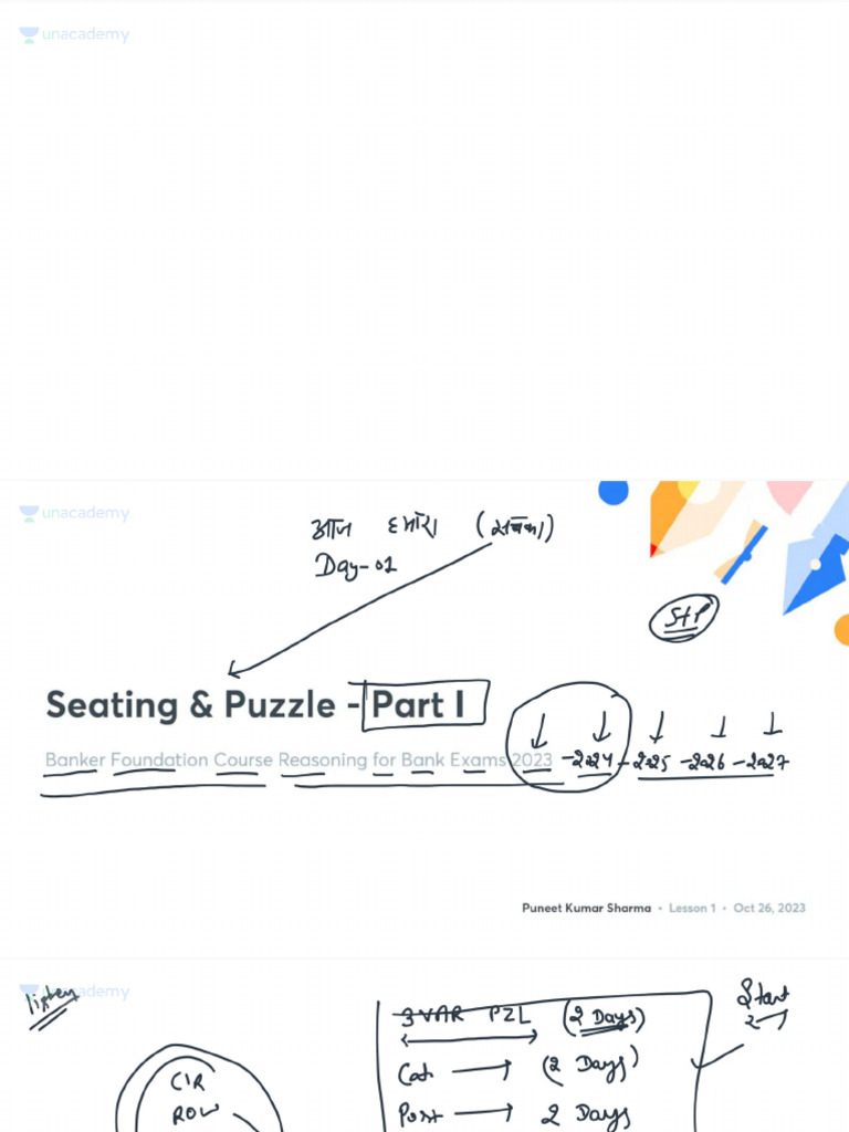 Seating Puzzle - Part I With Anno 1753079234406 | PDF